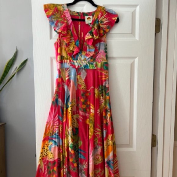 FARM Rio | Dresses | Farm Rio Tropical Jungle Midi Dress | Poshmark